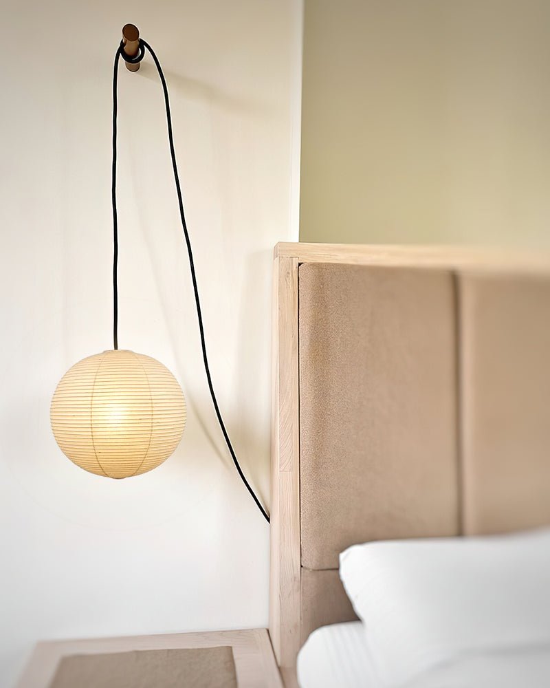 Akari A Series Plug In Pendant Lamp Black Wire Version - Docos