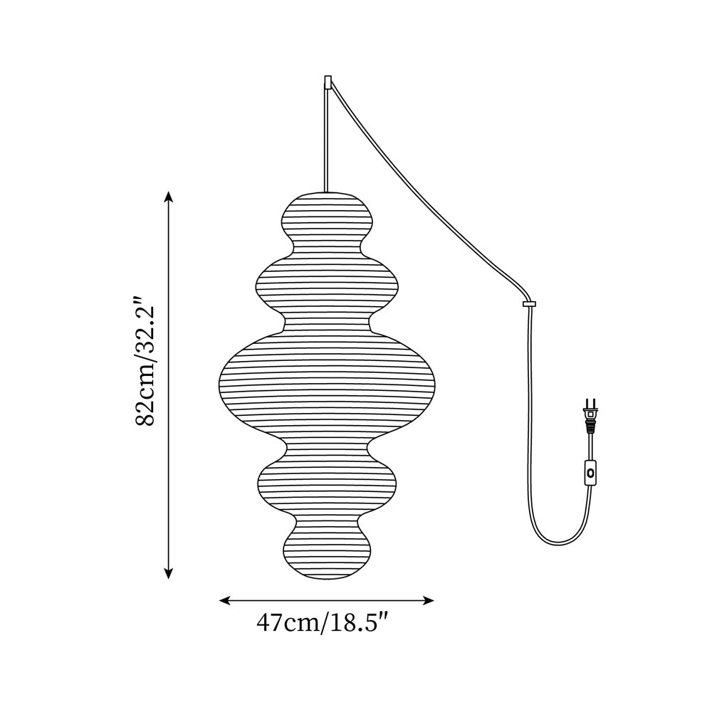 Akari Juni Plug In Pendant Lamp - Docos