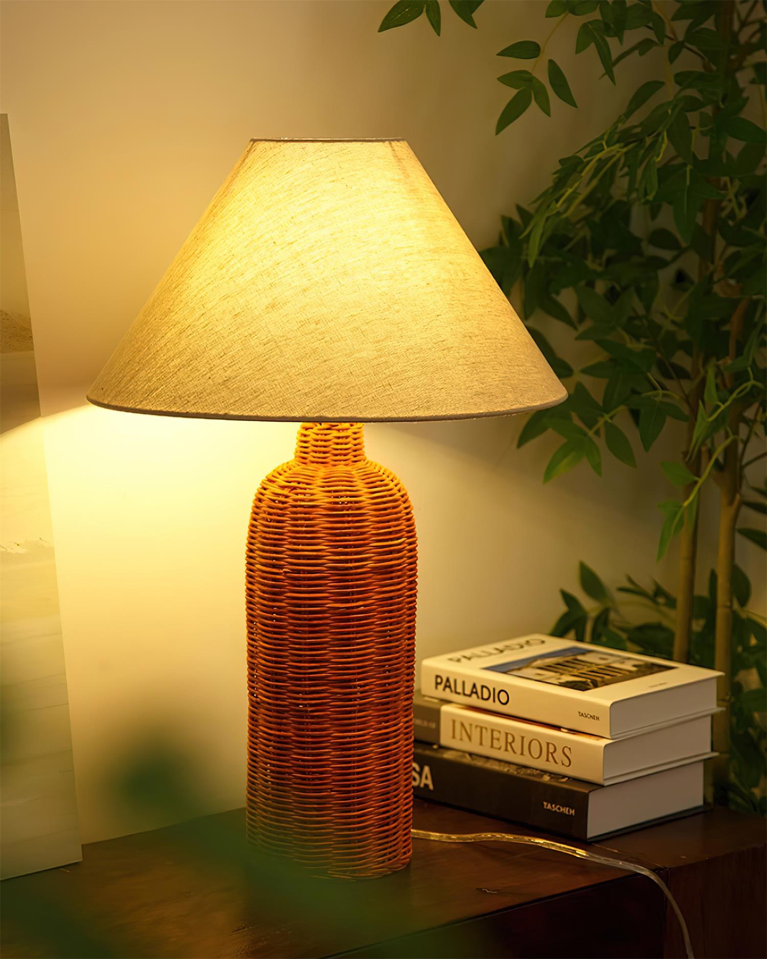 Braxton Rattan Table Lamp - Docos