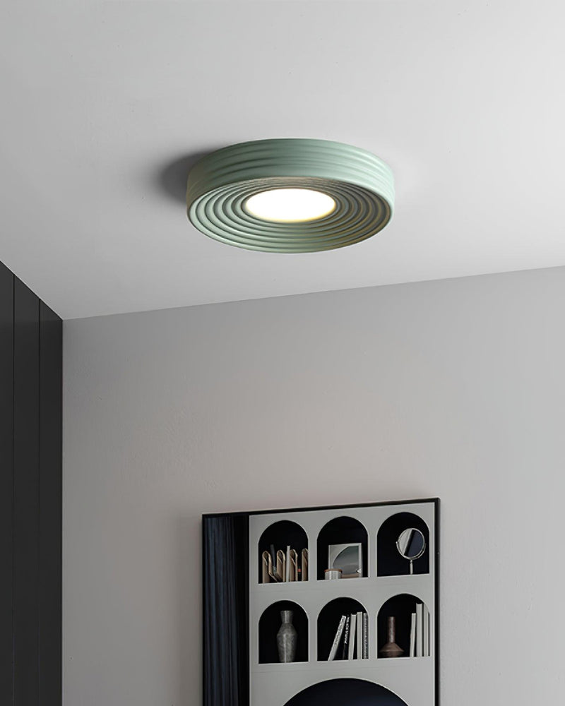 Cream Ribbed Ceiling Light - Docos