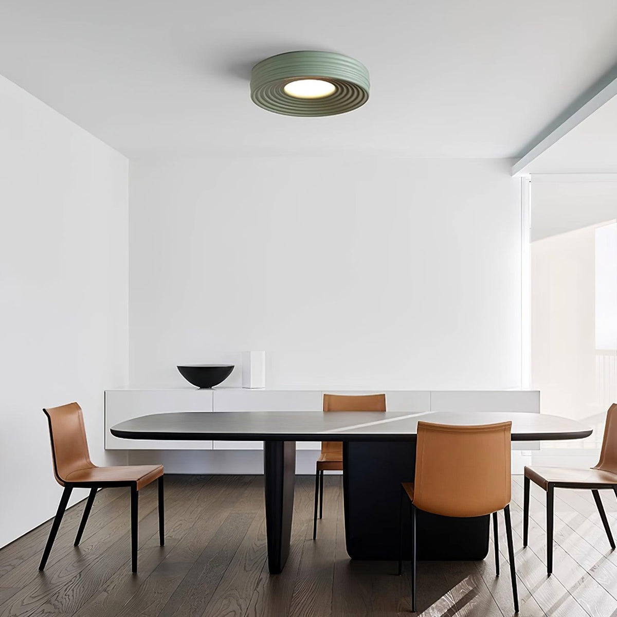 Cream Ribbed Ceiling Light - Docos