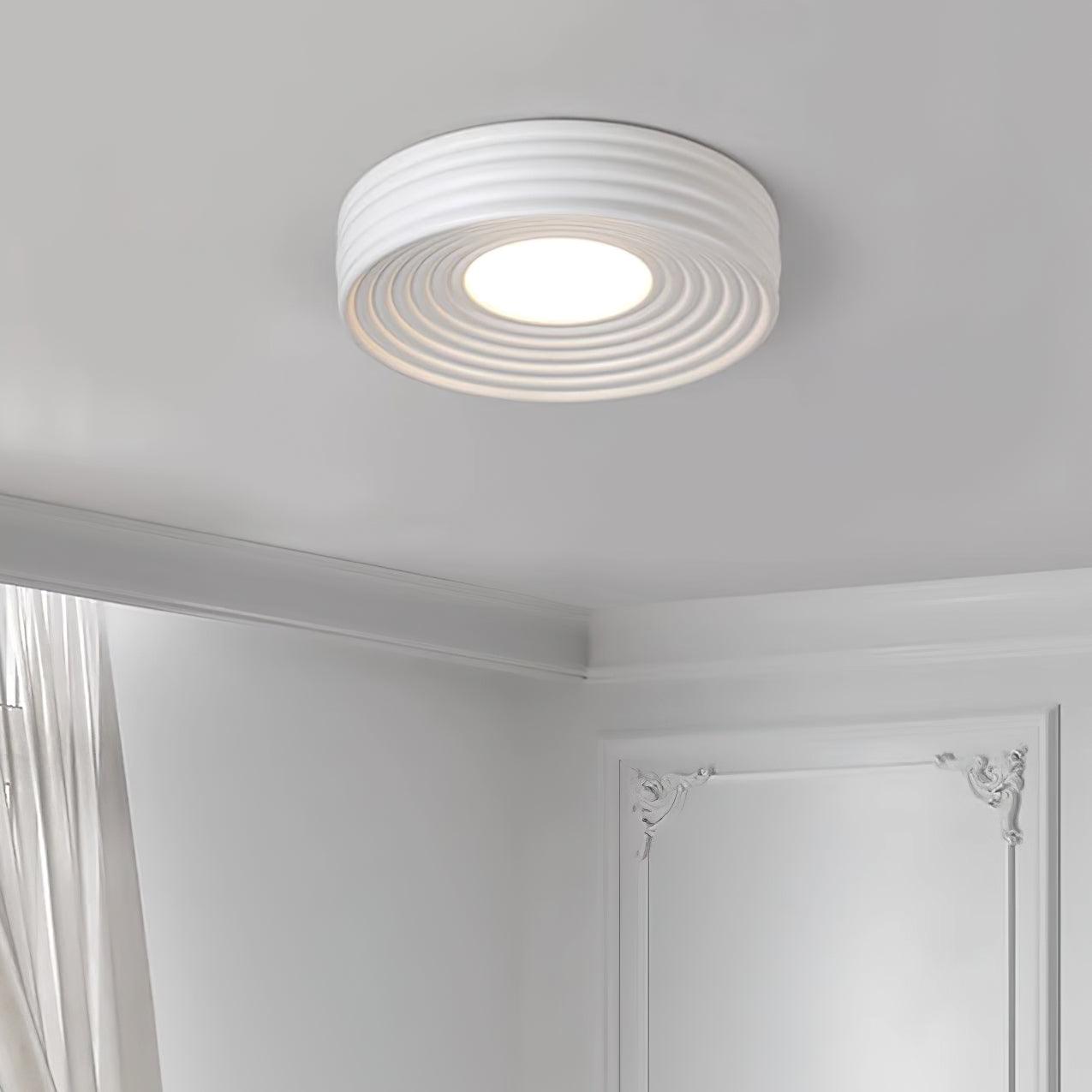 Cream Ribbed Ceiling Light - Docos