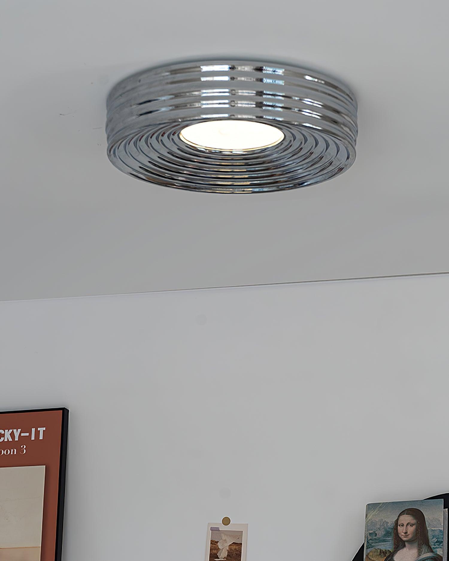 Cream Ribbed Ceiling Light - Docos