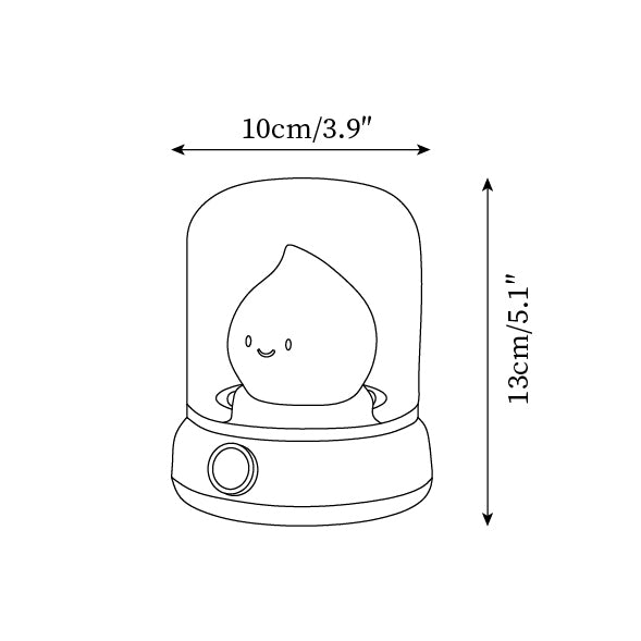 Flame LED Small Night Light - Docos