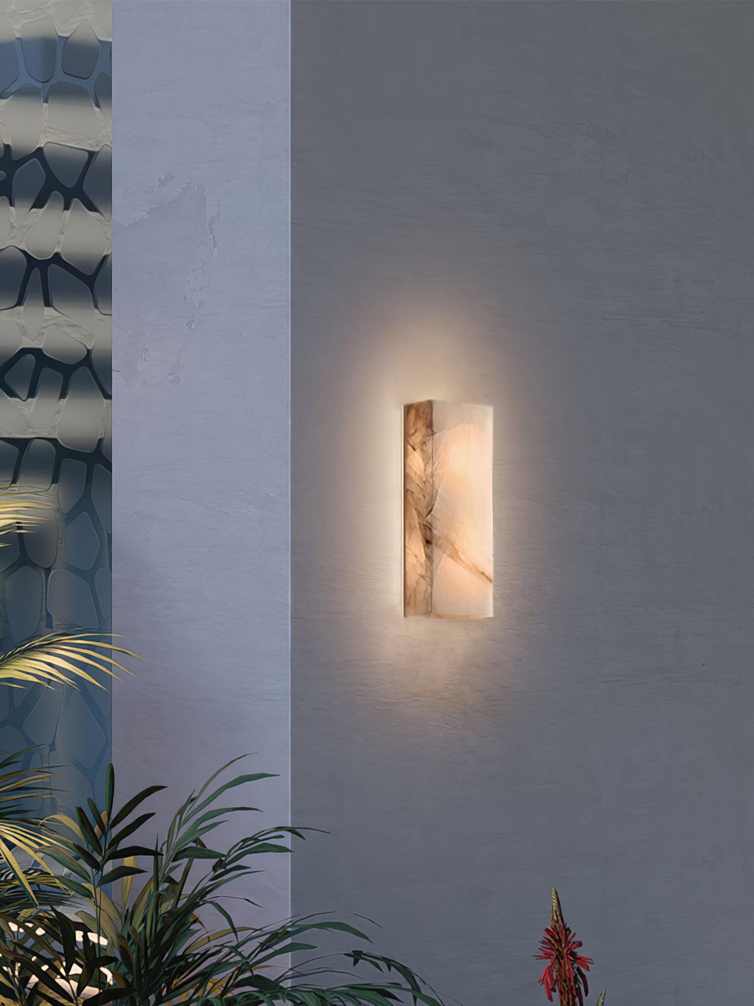 Rectangular Alabaster Wall Sconce - Docos