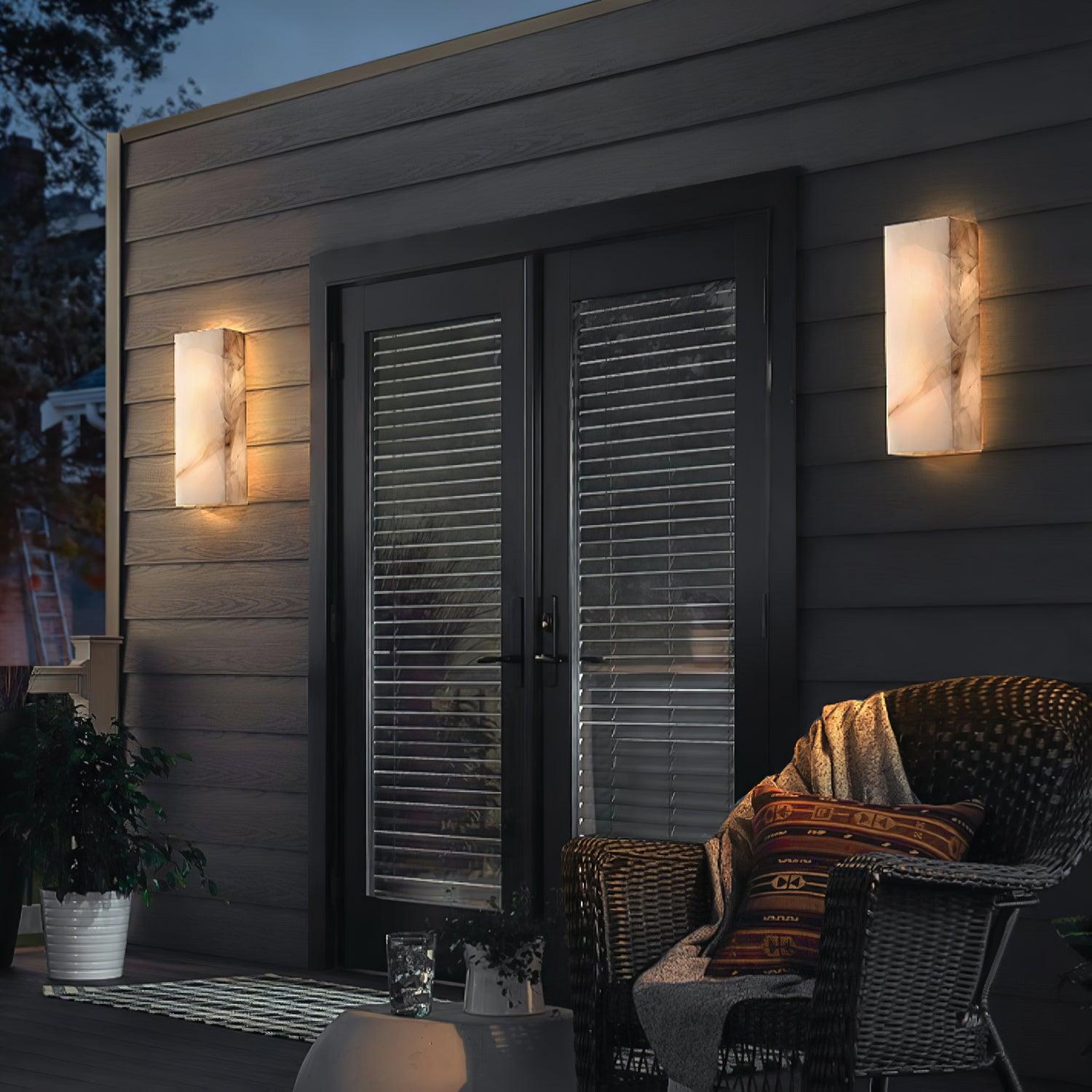 Rectangular Alabaster Wall Sconce - Docos