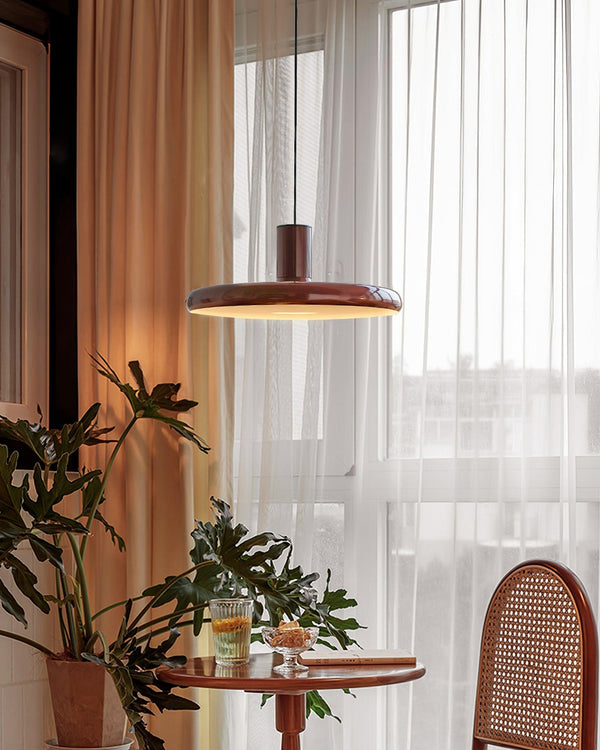 Red Frisbee Pendant Lamp 18.9″- 10.6″ - Docos