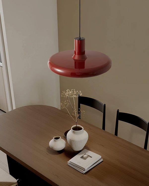 Red Frisbee Pendant Lamp 18.9″- 10.6″ - Docos